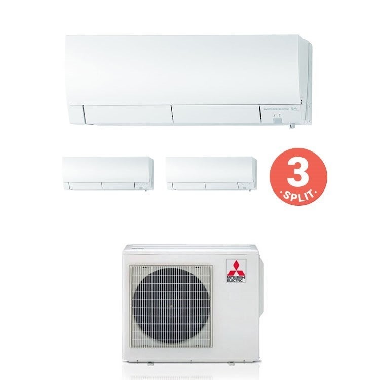 Mitsubishi MSZ-FH Kirigamine Climatizzatore trial split MXZ-3E54VA+2MSZ-FH25VE+MSZ-FH50VE 9+9+18 ...