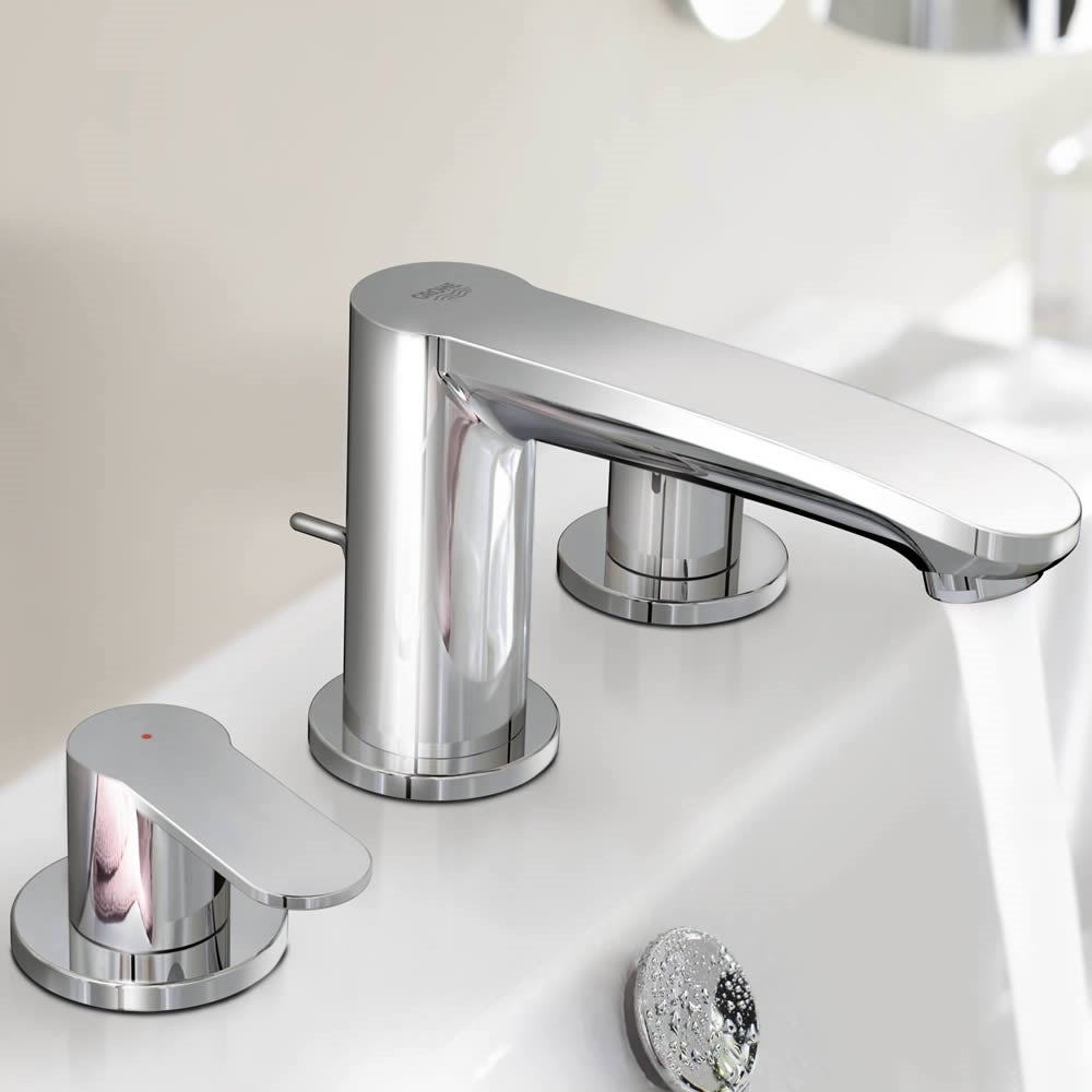 Grohe 20208002 EUROSTYLE COSMOPOLITAN batteria a 3 fori per lavabo ...