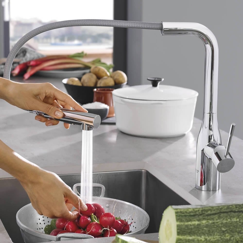 Grohe 30270000 Essence New miscelatore monocomando Lavello, bocca alta ...
