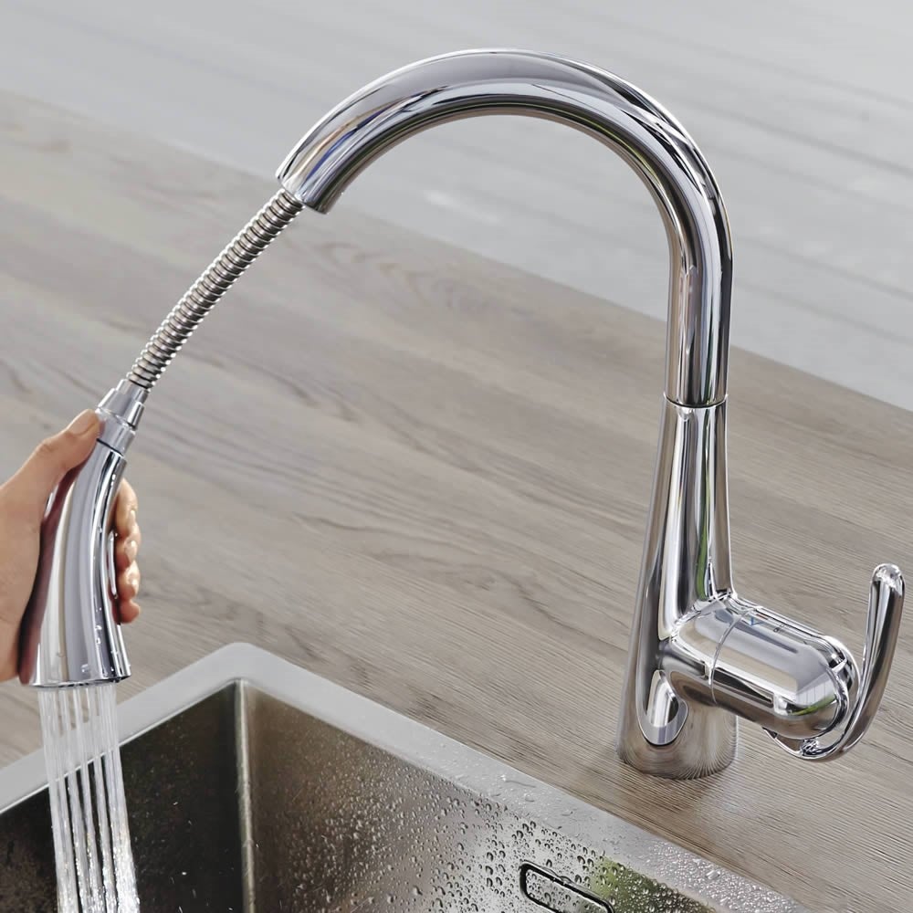 Grohe 32294001 Zedra Miscelatore Monocomando per Lavello con Doccetta ...