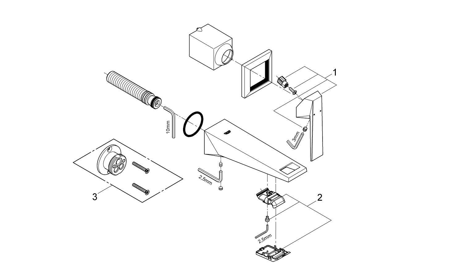 Grohe 19781000 Allure Brilliant Miscelatore per lavabo a 2 fori Taglia ...