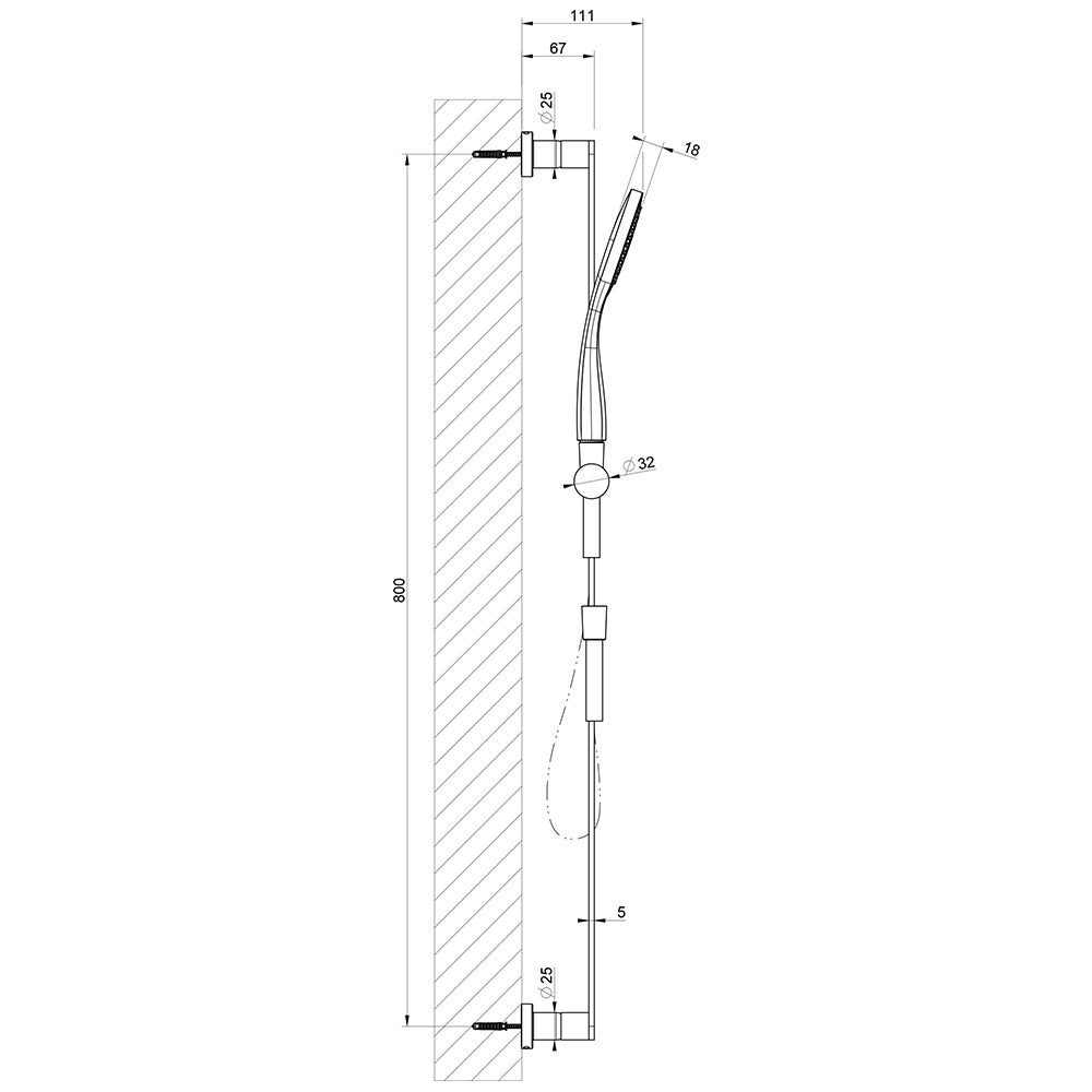 Gessi 47242#031 EMPORIO SHOWER asta saliscendi con doccetta anticalcare ...