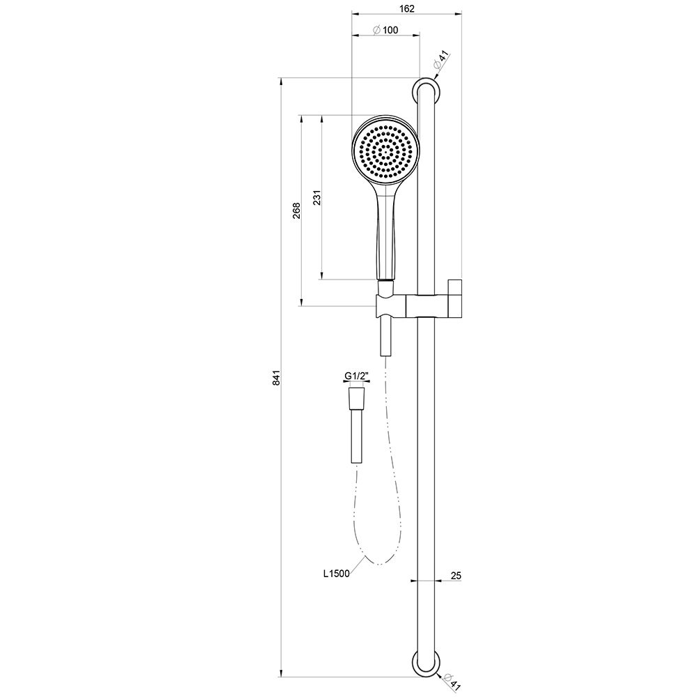 Gessi 47242#031 EMPORIO SHOWER asta saliscendi con doccetta anticalcare ...