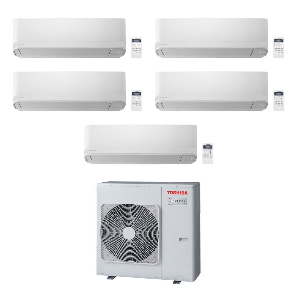 Toshiba SEIYA R32 Climatizzatore a parete penta split inverter bianco | unità esterna 10 kW ...