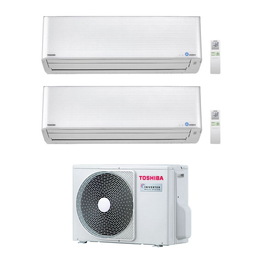 Toshiba SUPER DAISEIKAI 9 R32 Climatizzatore a parete dual split inverter bianco | unità esterna ...