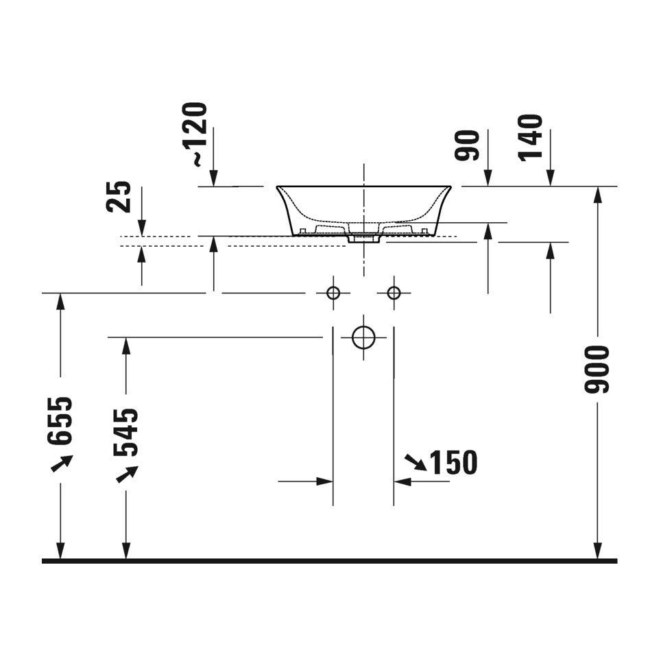 Duravit 2362430079 WHITE TULIP bacinella da appoggio soprapiano Ø 43 cm ...