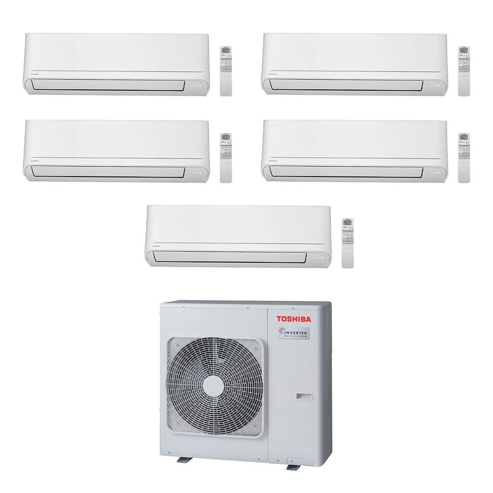 Toshiba SEIYA R32 Climatizzatore a parete penta split inverter bianco | unità esterna 10 kW ...