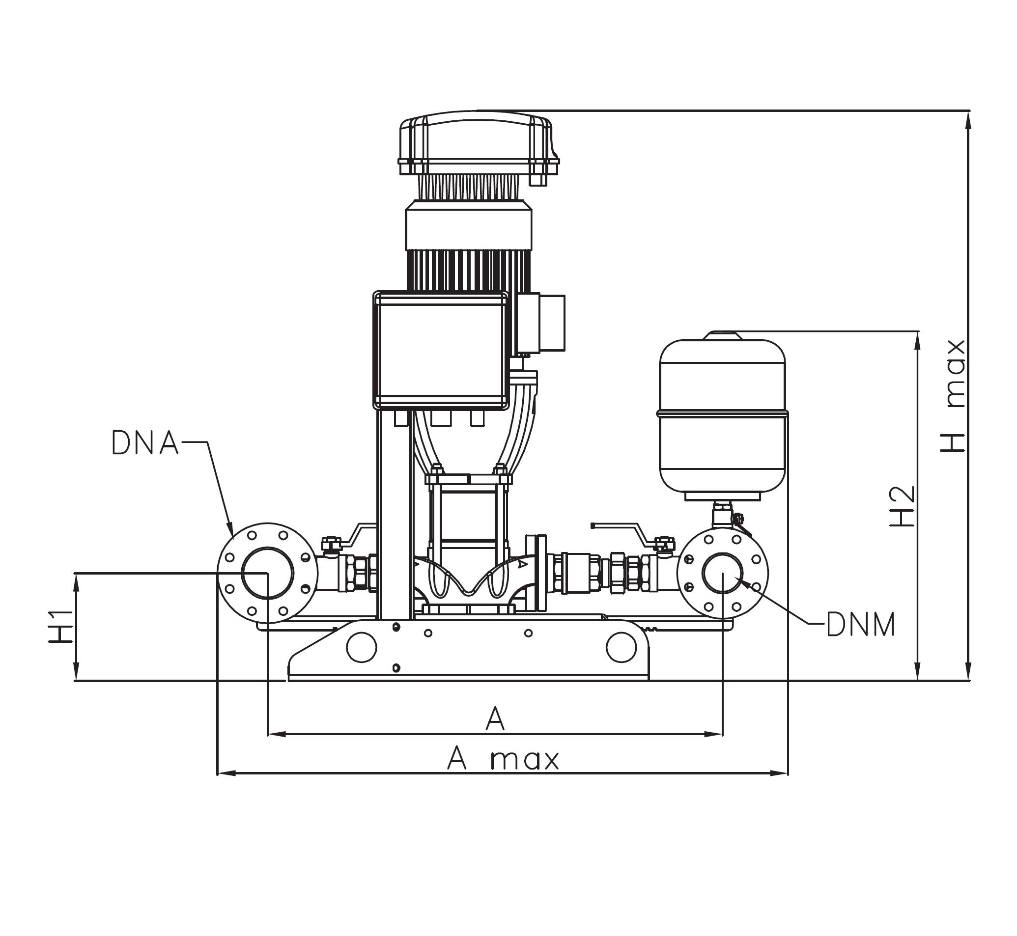 Dab Pumps 60148107 2NKVE 20/3 S T MCE 400-50 gruppo di pressurizzazione ...