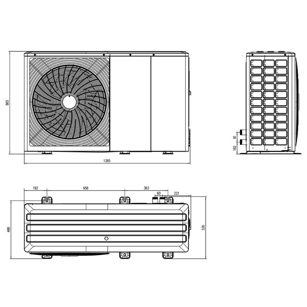 Baxi 12M-A monofase AURIGA 12M-A pompa di calore monoblocco Inverter 12 ...