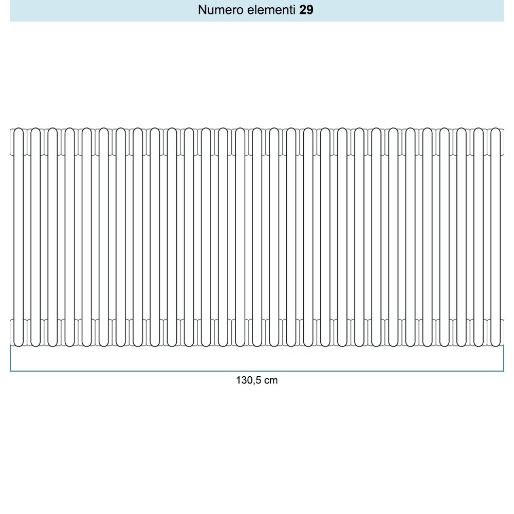 Irsap 685 per sostituzione G TESI 3 Radiatore 29 elementi H.68,5 L.130 ...