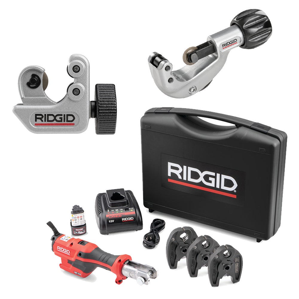 Ridgid Kit composto da RP 115 pressatrice 15 kN con caricabatterie da ...