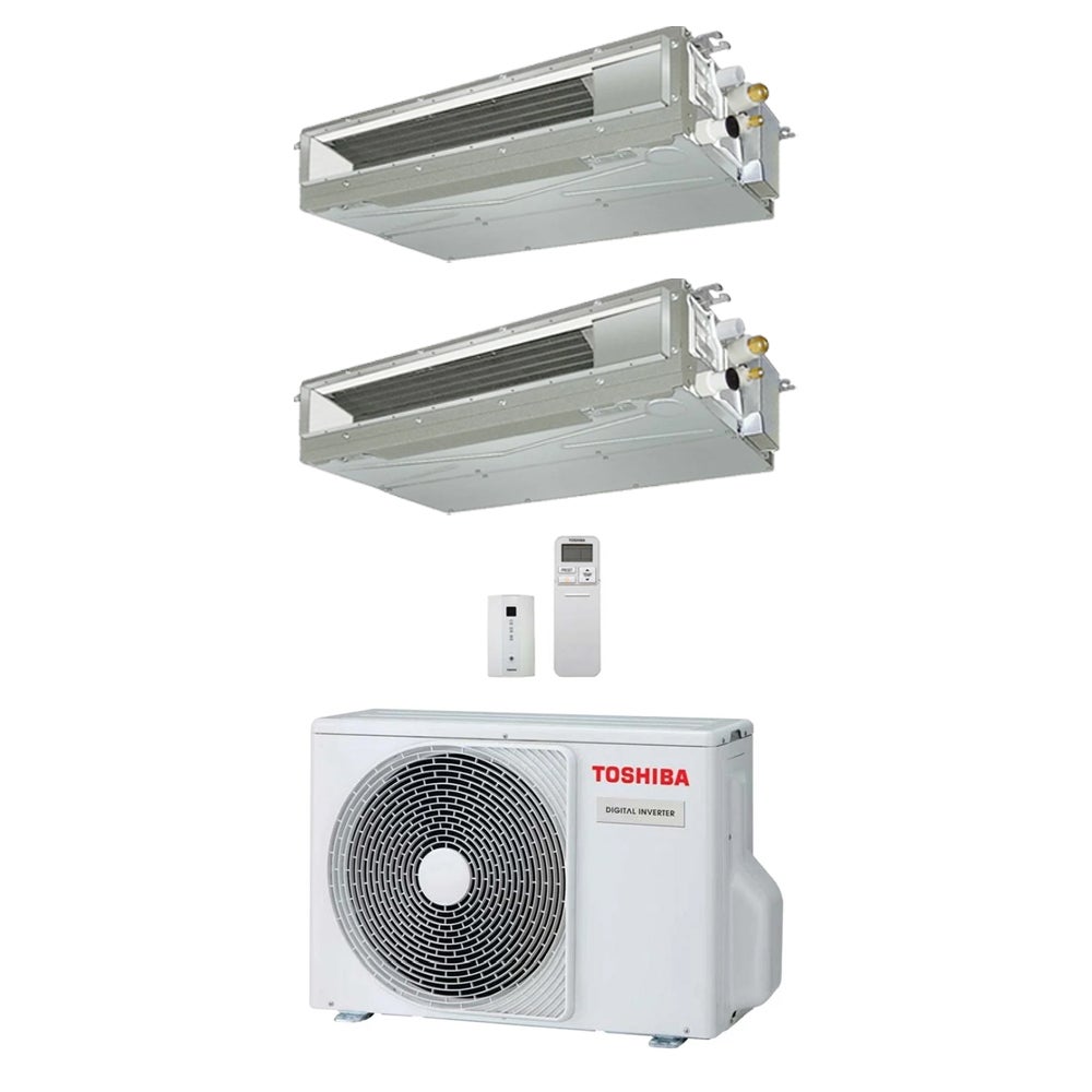 Toshiba CANALIZZABILE R32 Climatizzatore canalizzabile dual split inverter | unità esterna 3.3 ...