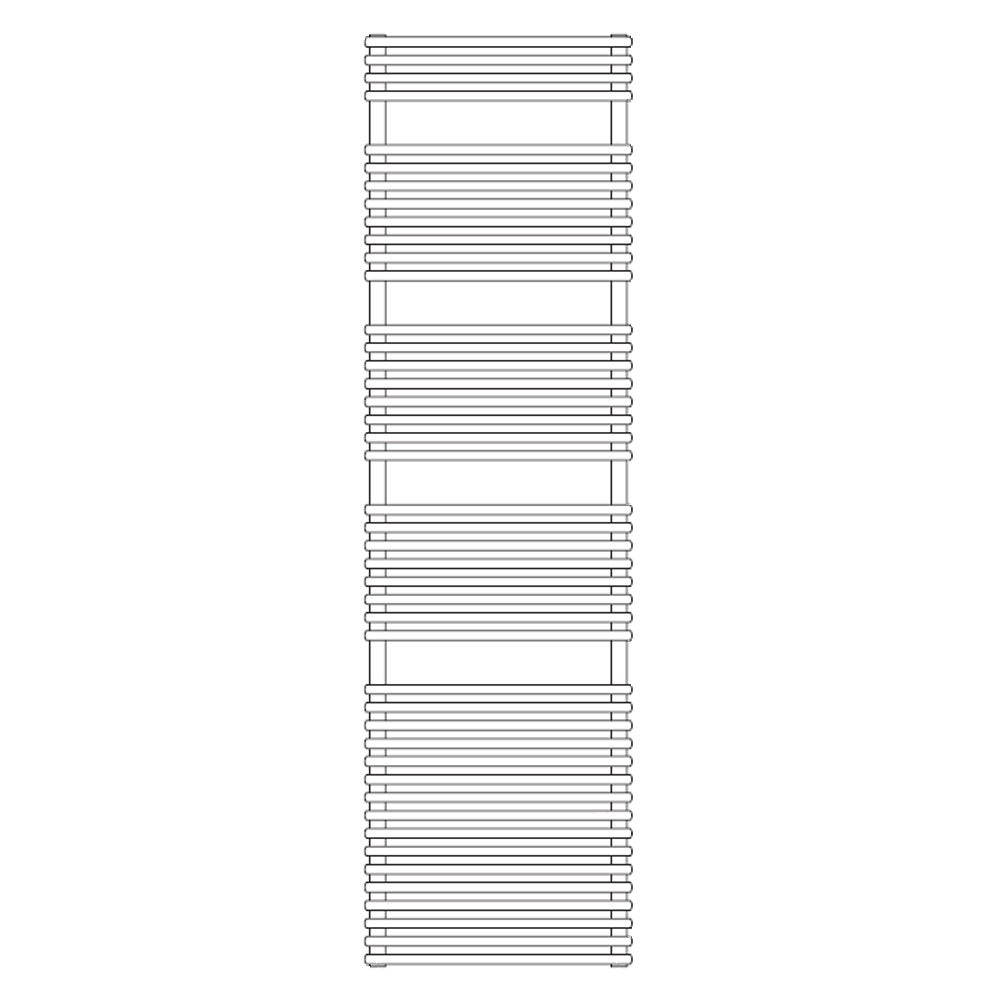 Irsap 1762 FLAUTO 2 scaldasalviette doppio, 88 tubi, 4 intervalli, H ...