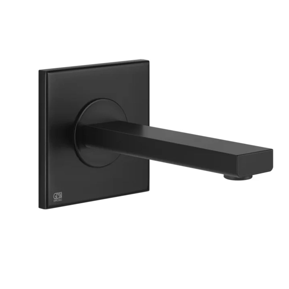 Gessi 38701#299 VIA MANZONI bocca a parete P.16 cm, finitura nero opaco ...
