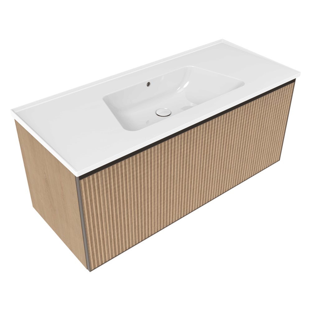 Flaminia BCK945LLK CUBIKA x BLOOM base sospesa L.120 P.50 cm, con 1 cassetto, per consolle Bloom ...