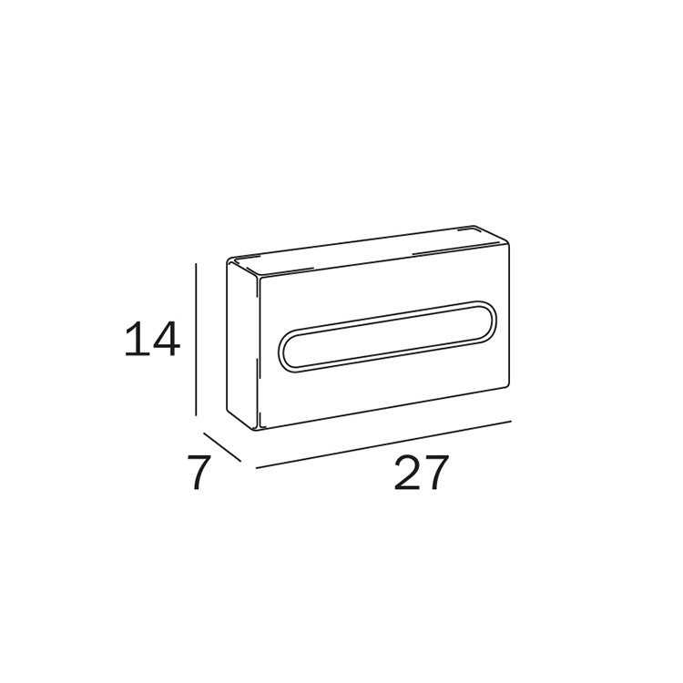 Inda A14430 NS Inox portakleenex a parete, finitura inox spazzolato ...