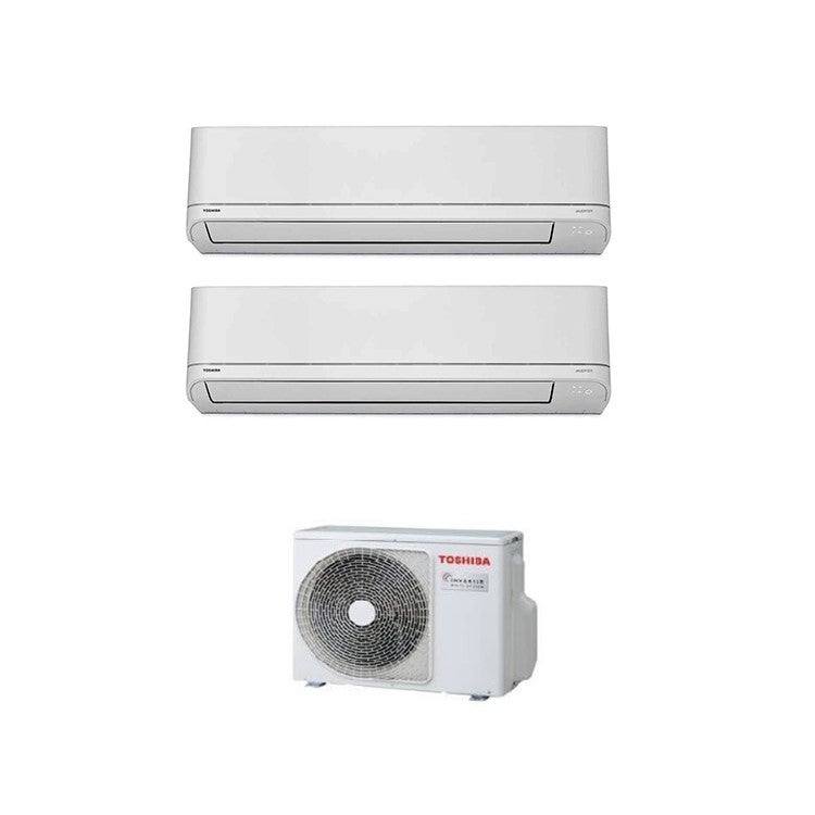 Toshiba SHORAI R32 Climatizzatore dual split inverter | unità esterna 4 kW unità interne 7000 ...
