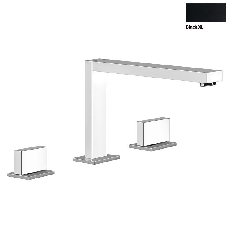 Gessi 20403#299 RETTANGOLO T gruppo lavabo tre fori con bocca altezza ...