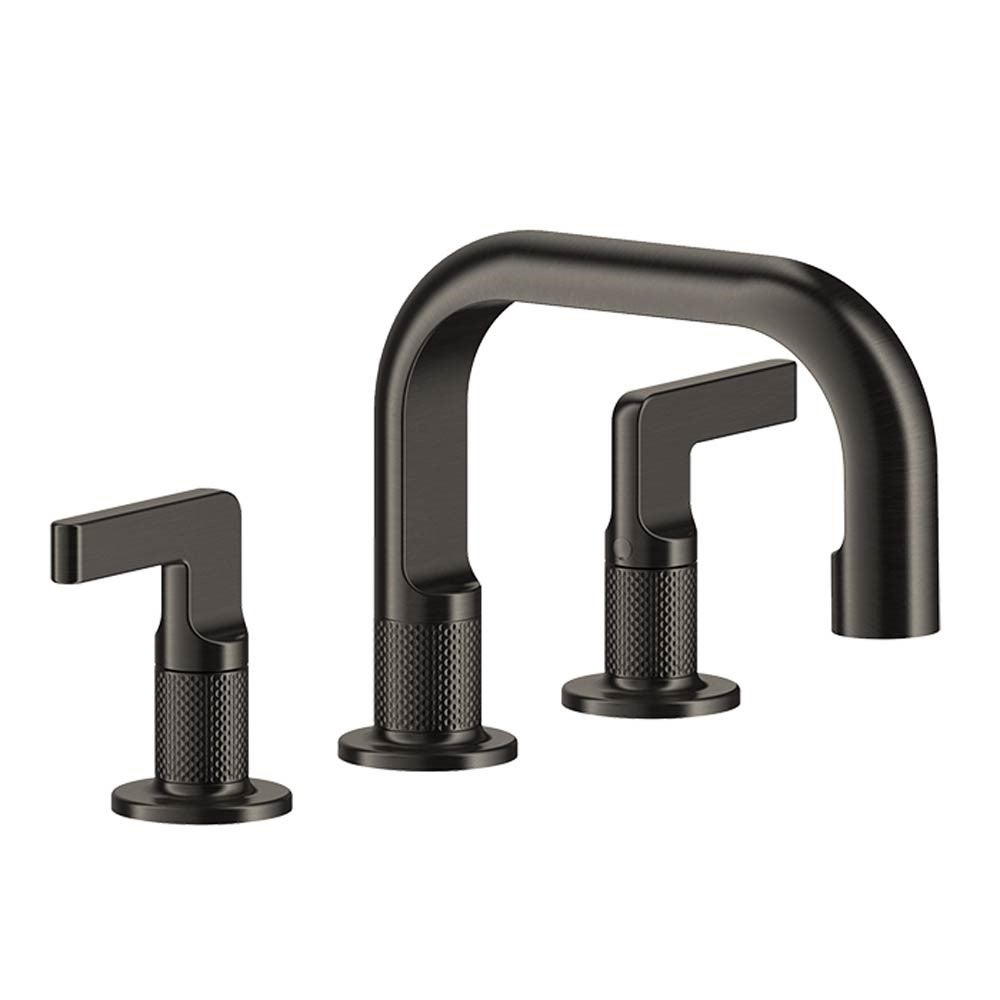 Gessi 58012#707 INCISO- gruppo lavabo H.15 cm, tre fori, senza scarico, con flessibili di ...