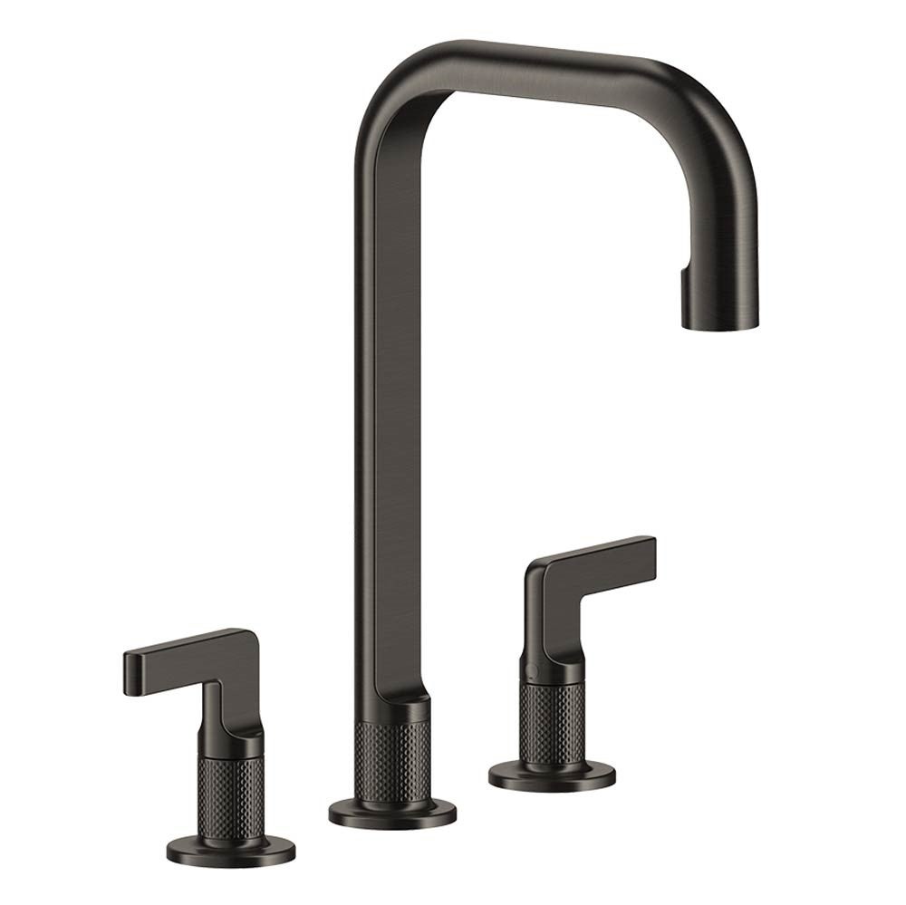 Gessi 58016#707 INCISO- gruppo lavabo H. 31 cm, tre fori, senza scarico, con flessibili di ...