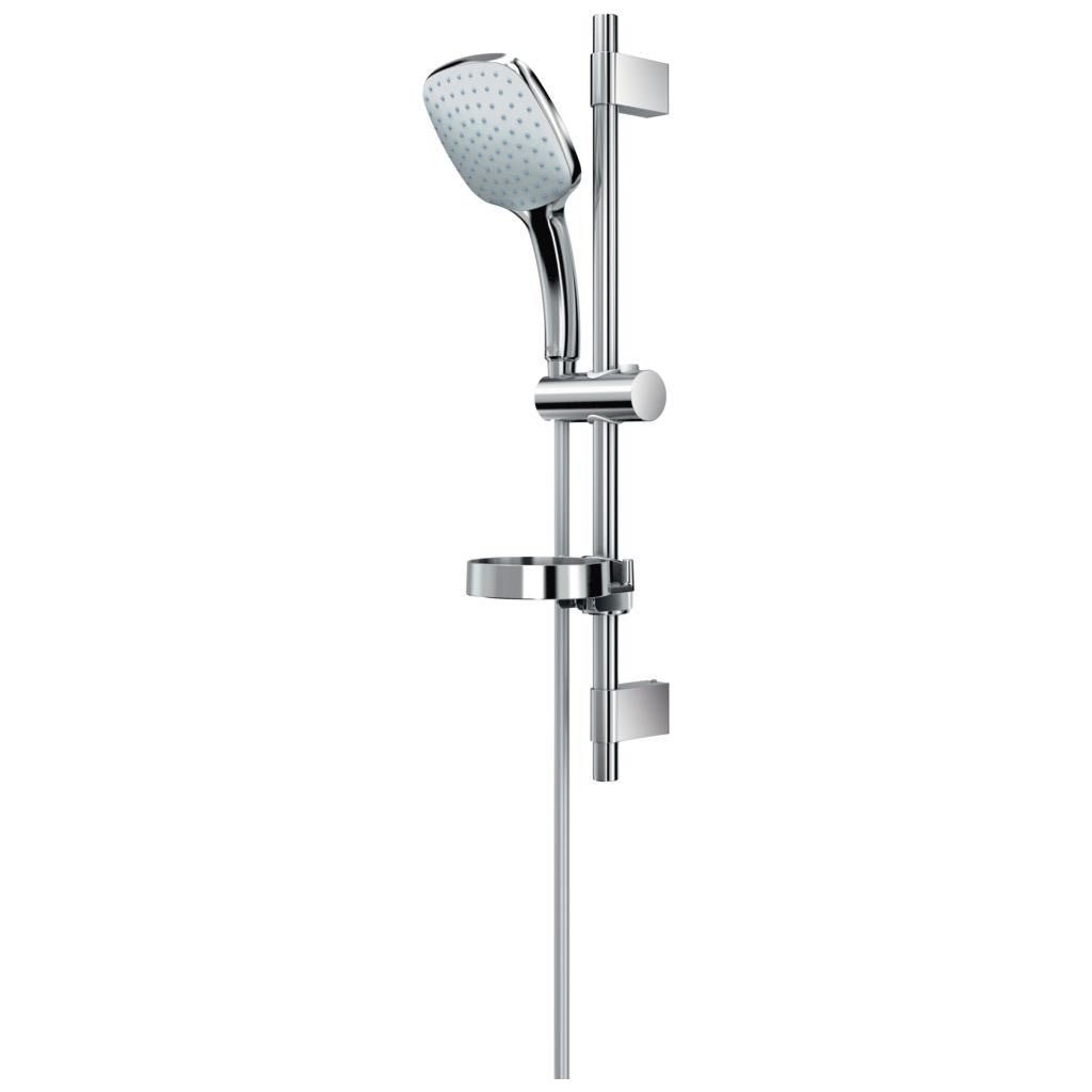 Ideal Standard B0014AA IDEALRAIN asta doccia XL1 Cube, doccetta a 1 funzione e asta murale da 60 ...