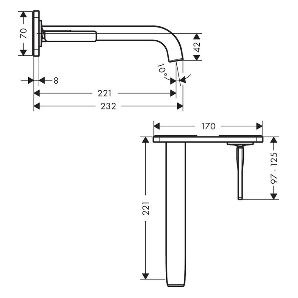 Axor 36114000 CITTERIO E miscelatore monocomando lavabo, ad incasso a ...
