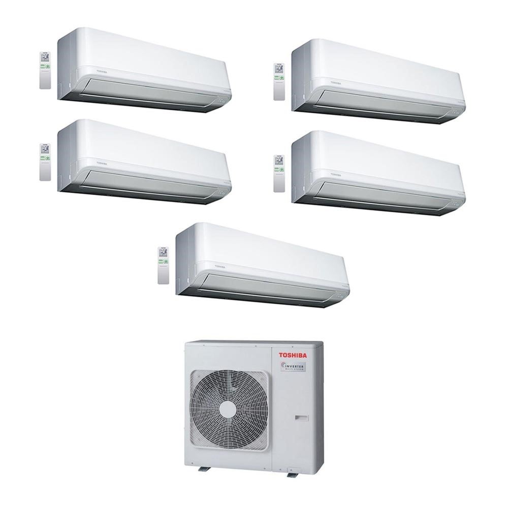 Toshiba DAISEIKAI LIGHT R32 Climatizzatore a parete penta split inverter | unità esterna 10 kW ...