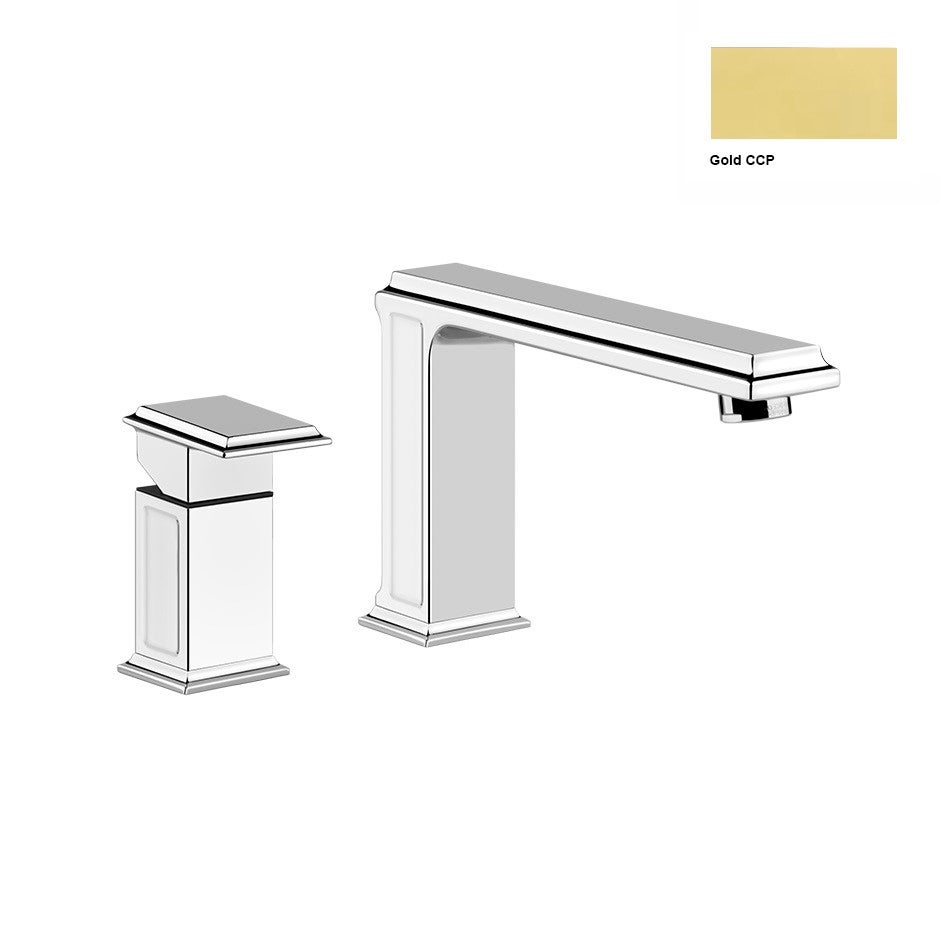 Gessi 46047#080 Eleganza Gruppo bordo vasca due fori Gold con bocca di erogazione SENZA scarico ...