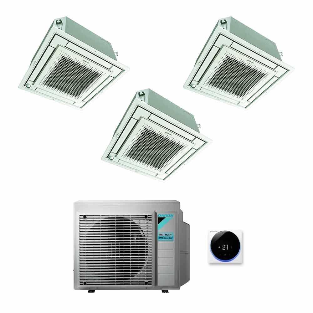 Daikin FFA-A9 Cassetta 4 vie R32 Climatizzatore trial split inverter bianco | unità esterna 5 kW ...