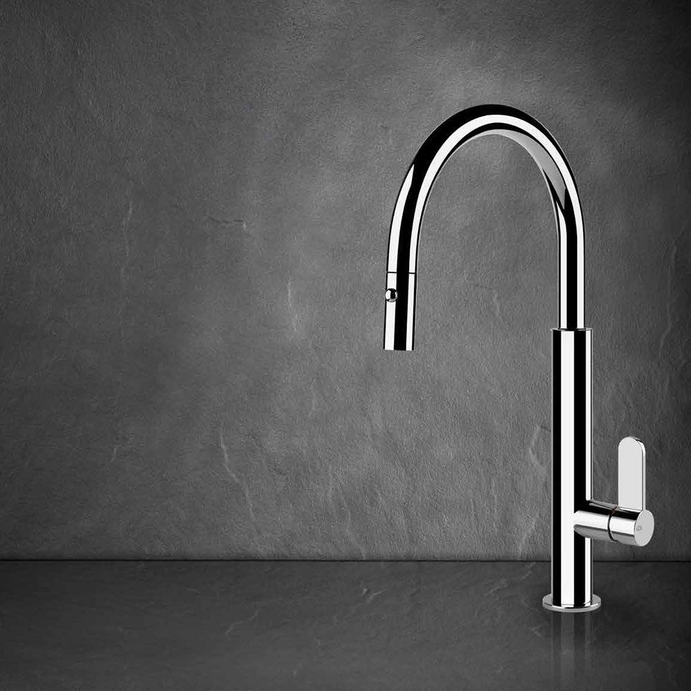 Gessi 50003#031 HELIUM miscelatore monocomando, con canna girevole e ...