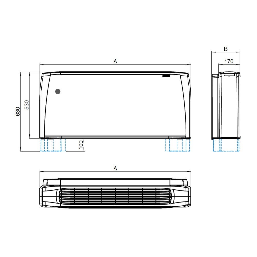 Sabiana 0066085 Carisma CRC 53+2 MV Ventilconvettore centrifugo con motore elettrico asincrono a ...