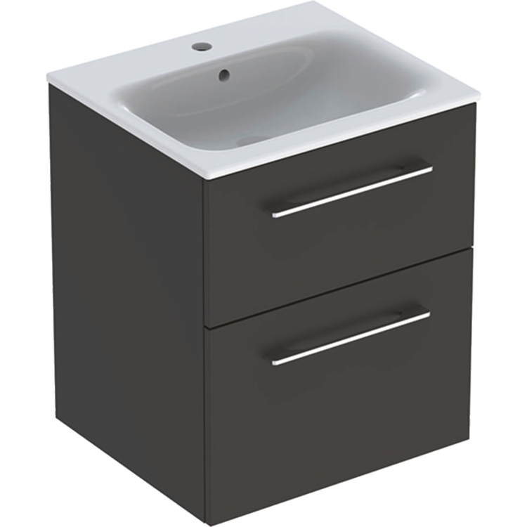 Geberit 501.233.00.1 SELNOVA SQUARE set lavabo L.55 cm, con foro ...