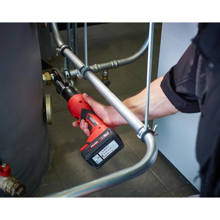 Ridgid RP 219 Pressatrice a batteria completo di ganasce TH 16-20-25 mm ...