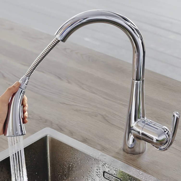 Grohe 32294001 Zedra Miscelatore Monocomando per Lavello con Doccetta ...