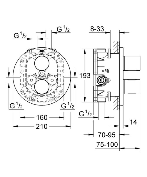 Grohe 19468LS0 Grohtherm 3000 Cosmopolitan Miscelatore termostatico per ...