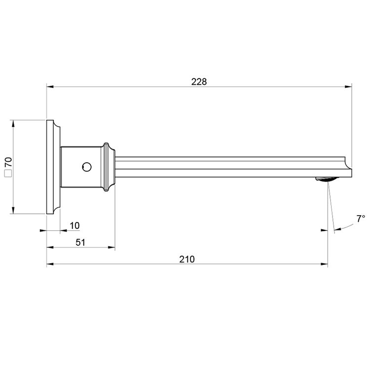 Gessi 46090#727 ELEGANZA gruppo lavabo, a parete, 3 fori, bocca P.23 cm, senza scarico, finitura ...