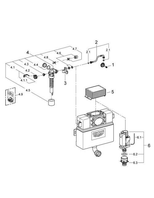 Grohe 38422000 Uniset Cassetta di sciacquo per WC | Prezzi e offerte su ...