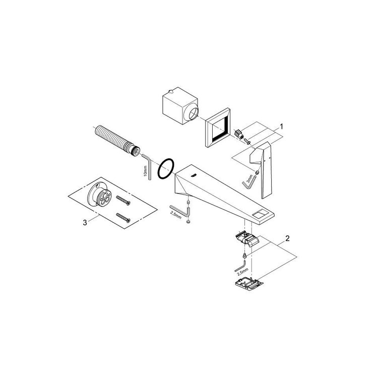 Grohe 19783000 Allure Brilliant Miscelatore per lavabo a 2 fori Taglia ...