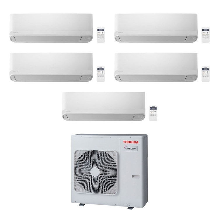 Toshiba SEIYA R32 Climatizzatore a parete penta split inverter bianco | unità esterna 10 kW ...