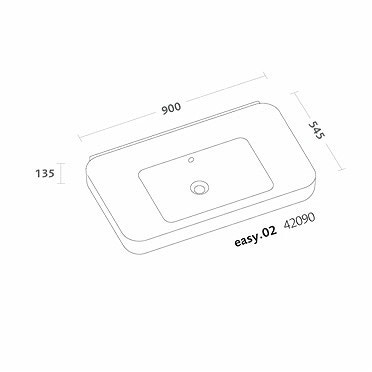 Pozzi Ginori 42090000 Easy.02 lavabo rettangolare 90, bianco | Prezzi e ...