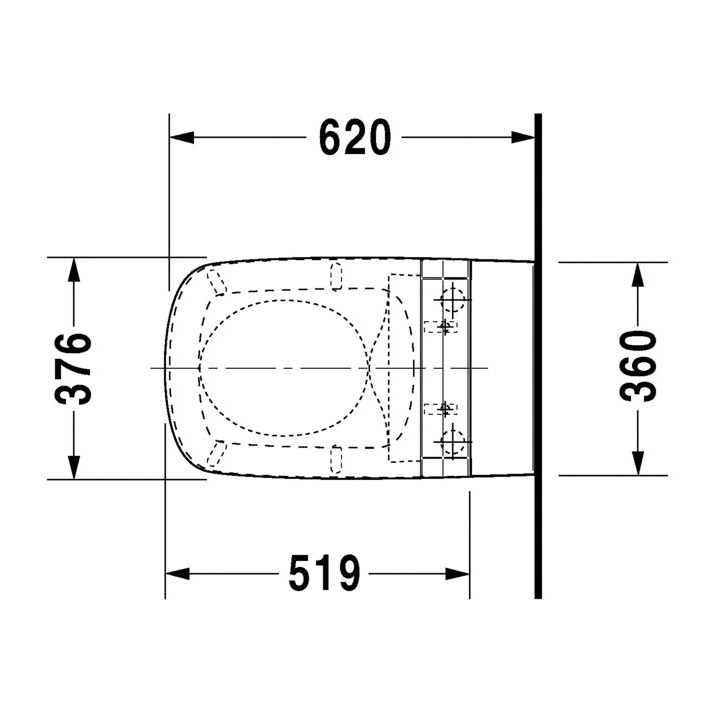 Duravit 2537592000 SENSOWASH® vaso sospeso DuraStyle a cacciata, solo ...