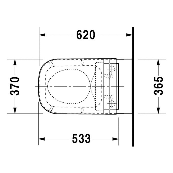 Duravit 2550592000 SENSOWASH® vaso sospeso Happy D.2 a cacciata, senza ...