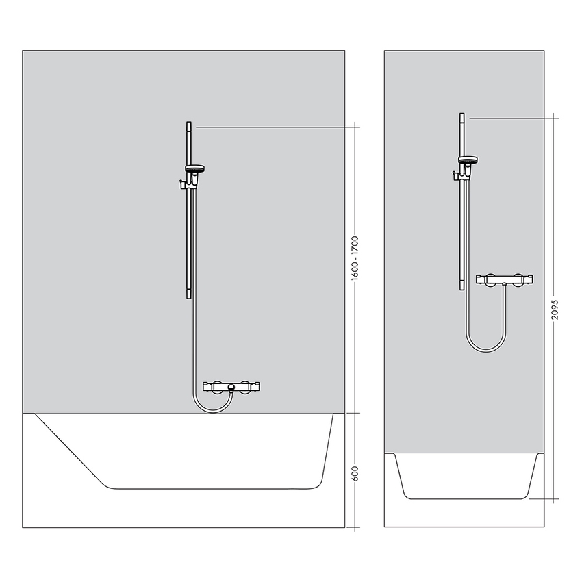 Hansgrohe 27086000 Croma 100 Sistema Doccia Esterno Multi Con