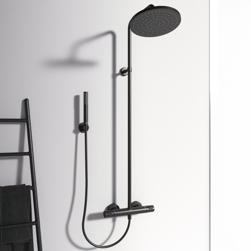 Ideal Standard BC748XG CERATHERM T25 colonna doccia con termostatico esterno, supporto a muro ...