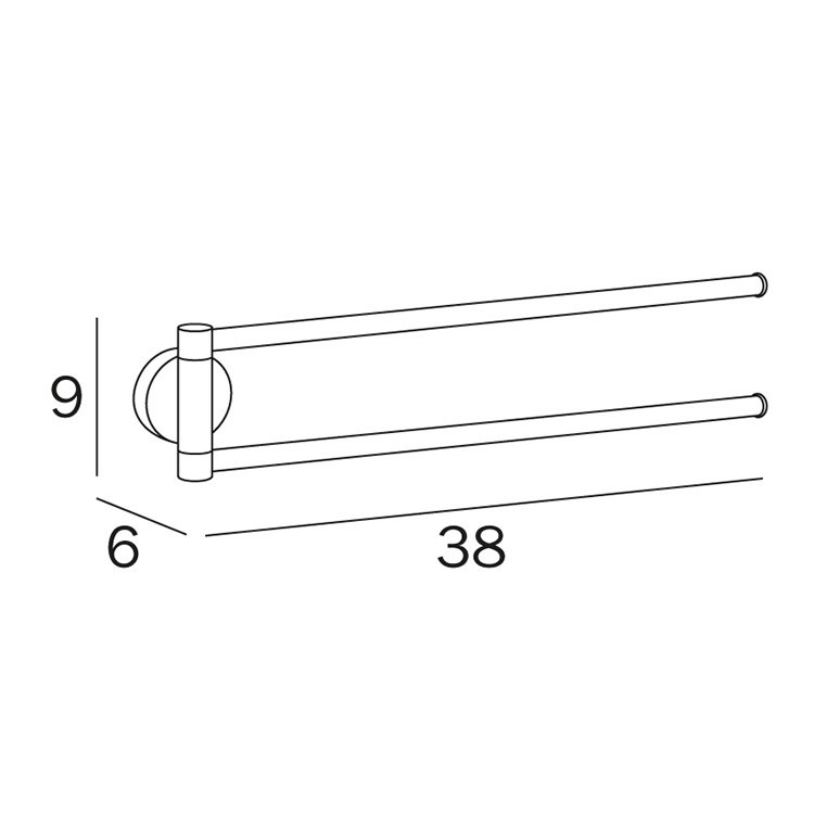 Inda A14150 NS Inox portasalviette doppio a snodo, finitura inox ...