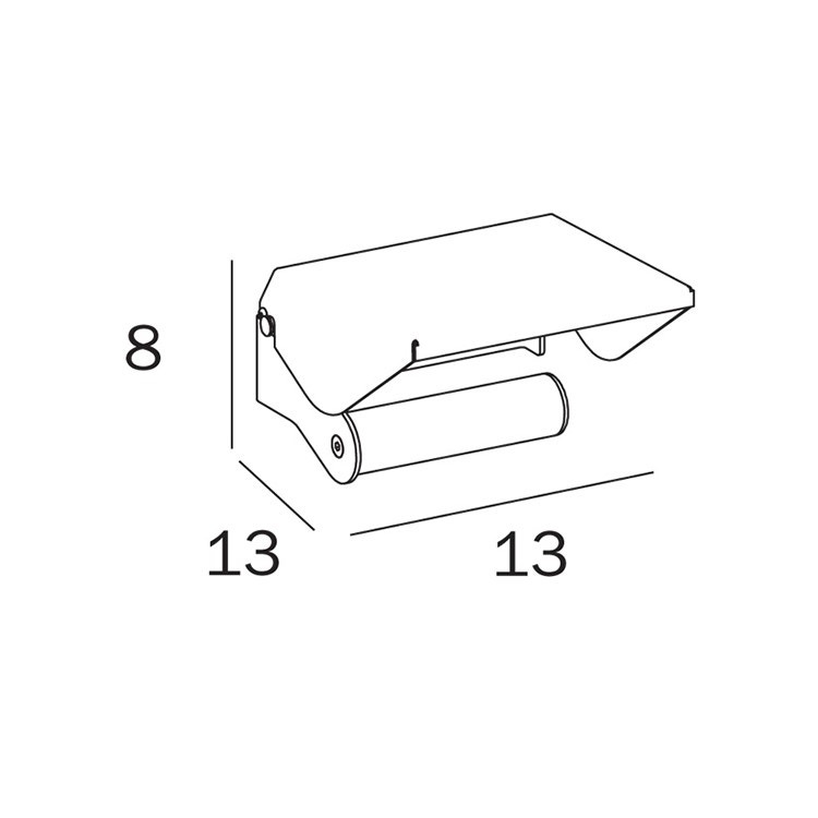 Inda AV427A CU Mito portarotolo con coperchio e portacellulare ...