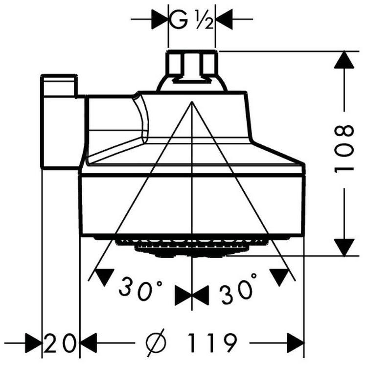Axor 39740000 Citterio Soffione doccia Axor 120 mm, finitura cromo ...
