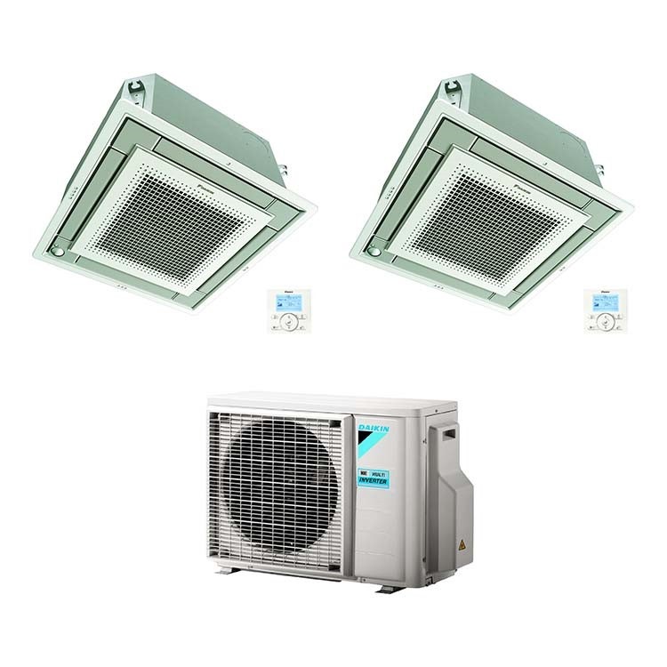 Daikin 2MXM50M9+2xSB.FFA35A-FGS FFA-A R32 Climatizzatore dual split inverter, griglia e comando ...