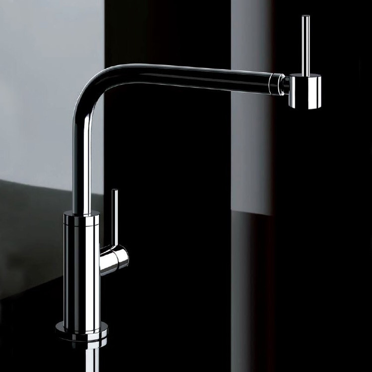 Gessi 17092#149 MINIMO T miscelatore monocomando con canna girevole e ...