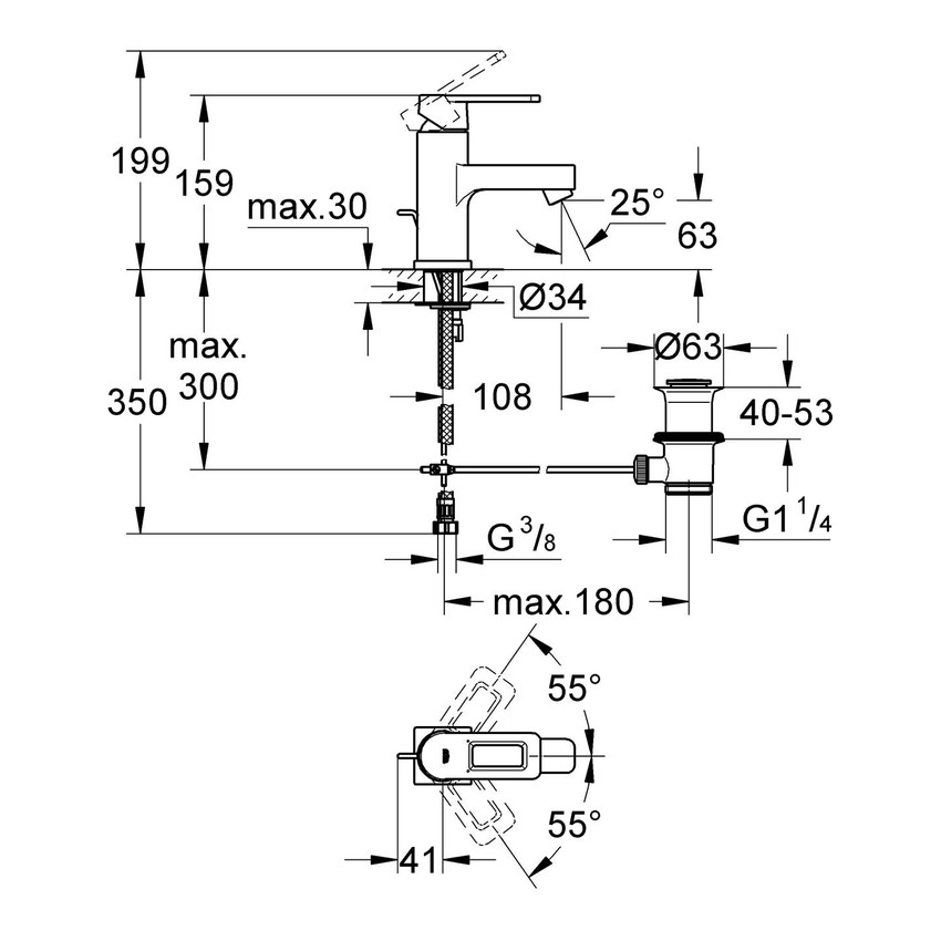 Grohe 32631000 Quadra Miscelatore Monocomando Lavabo | Prezzi e offerte ...